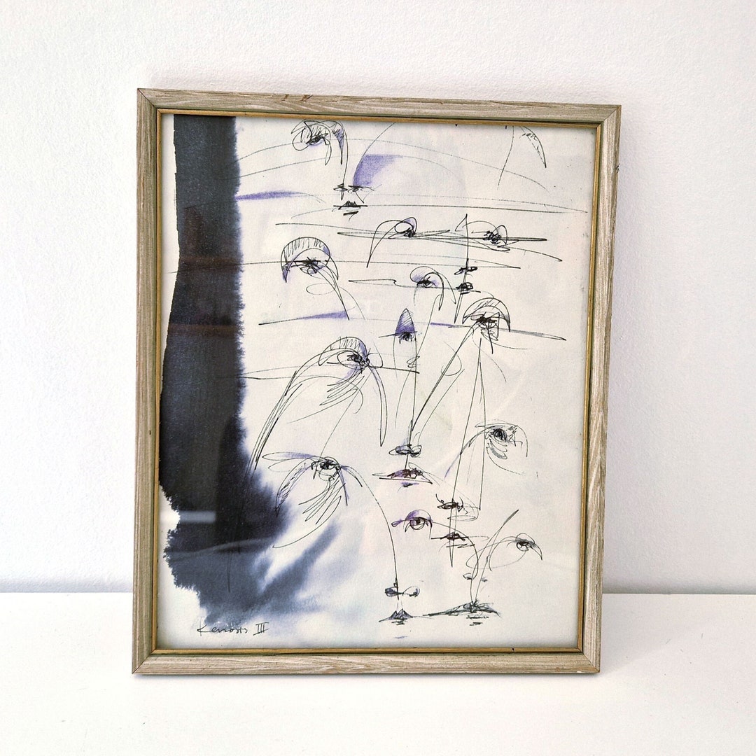 Original Portrait Line Art Figures Line Art Philosophical Art Drawing ...