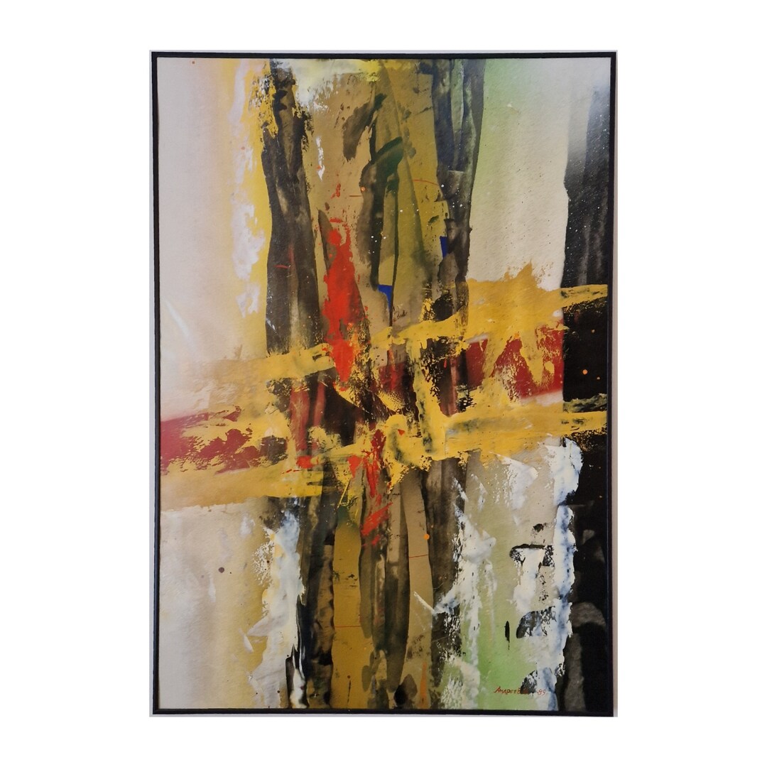 Expressive Abstract Art Maximalist Painting Mixed Media by Russian ...