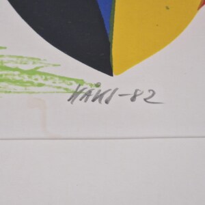 Original Color Lithograph | Colorful Abstract Artwork | Signed and ...