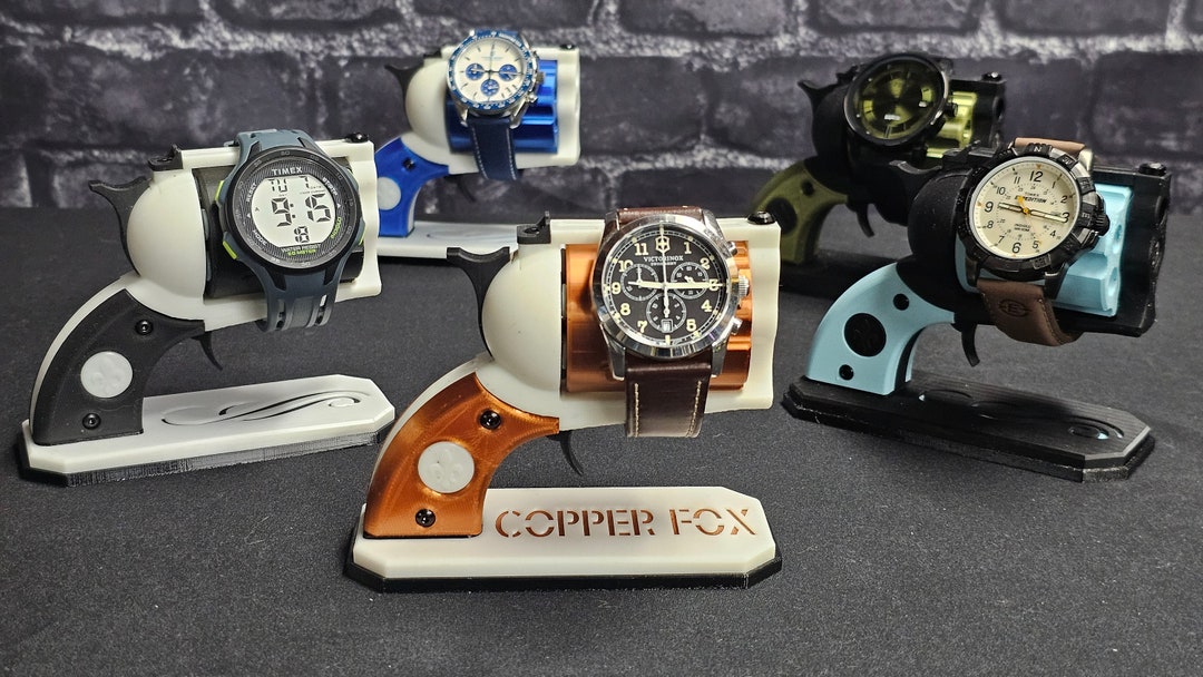 3D Printed Watch Display Stand Revolver Personalized - Etsy