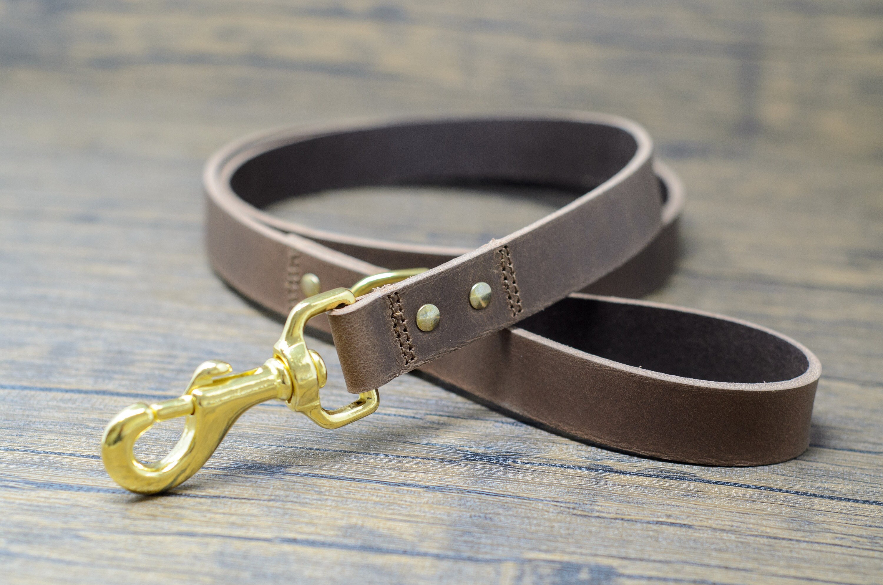 Deluxe Vintage Brown Full Grain Leather Dog Lead Leash With - Etsy