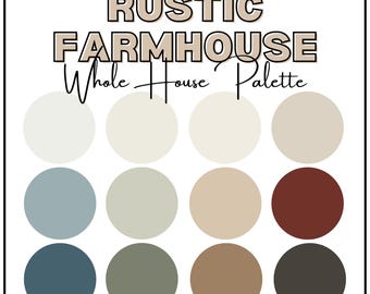 Cottagecore Paint Color Palette, Whole House Paint Palette Sherwin ...