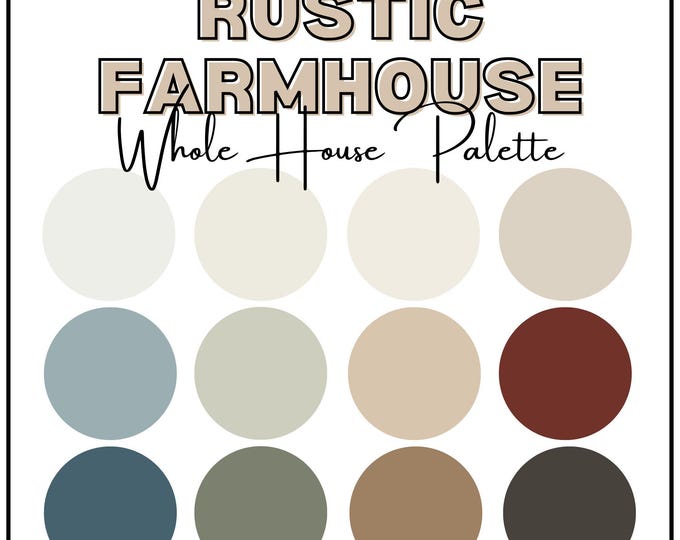 Rustic Farmhouse Color Palette: Sherwin Williams Whole Home Paint ...