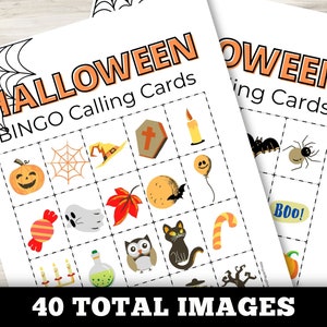 Halloween Bingo Cards, Printable Spooky Bingo, Halloween Homeschool ...