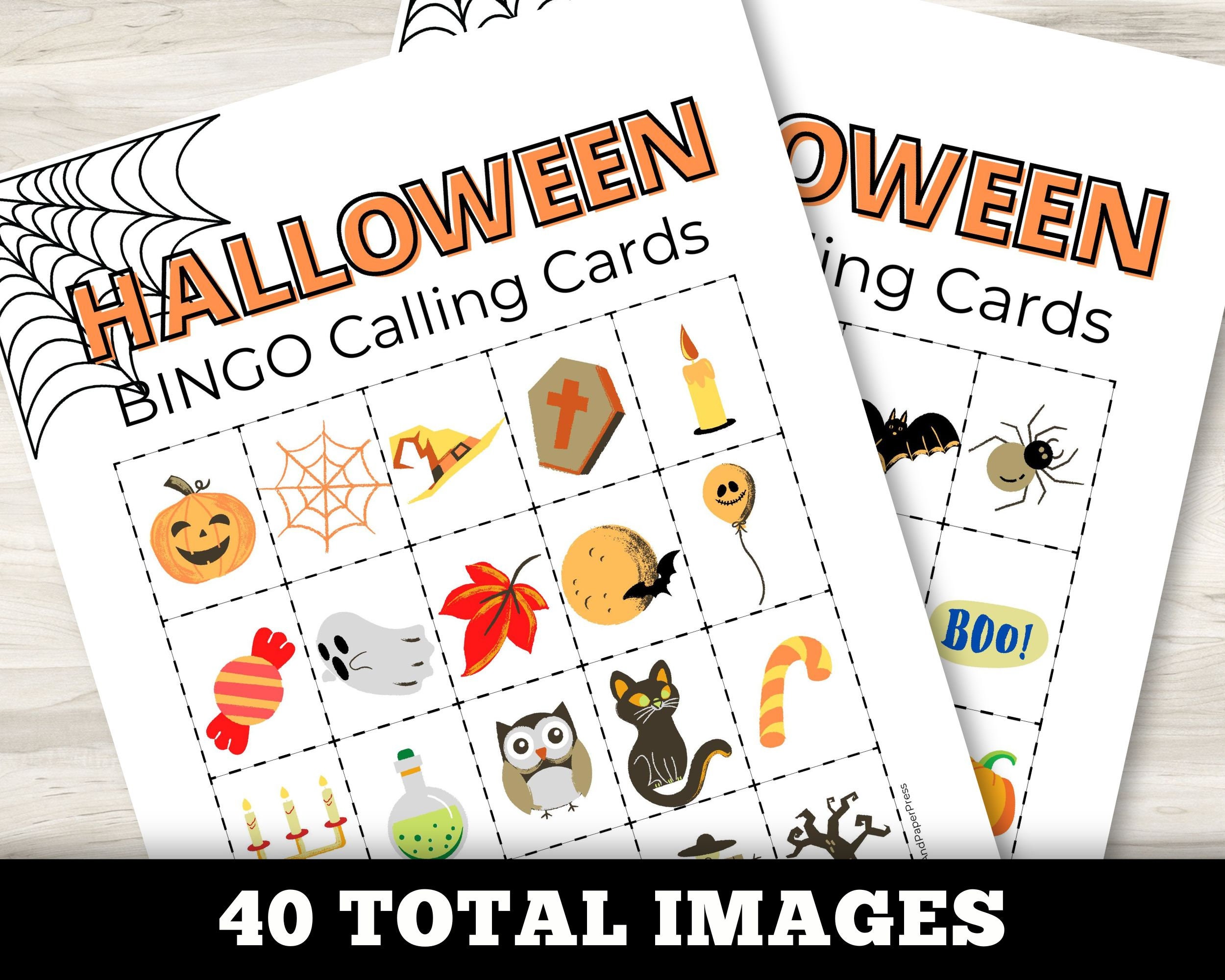 Halloween Bingo Cards, Printable Spooky Bingo, Halloween Homeschool ...