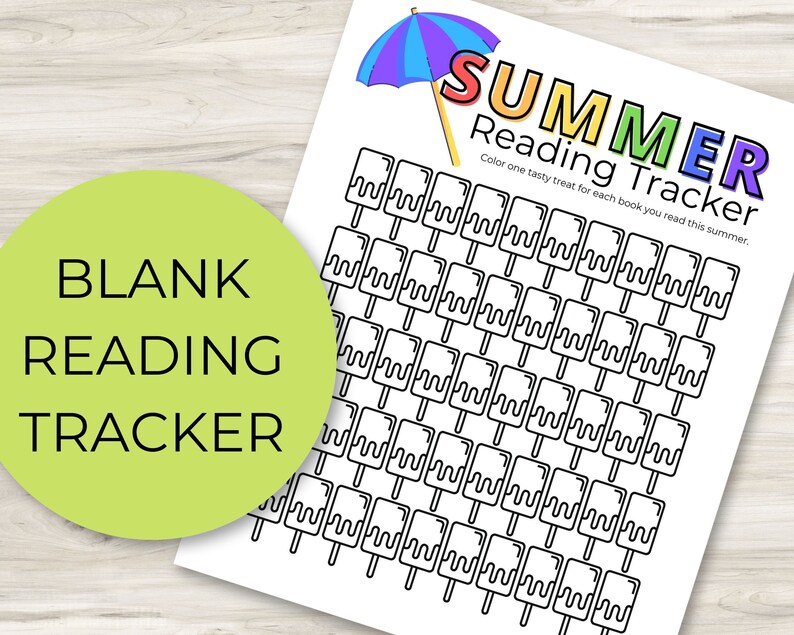 Summer Reading Tracker, Reading Log, PRINTABLE Reading Challenge for ...