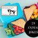 Animal Lunchbox Notes for Kids, Printable Lunch Box Jokes, Lunch Notes ...