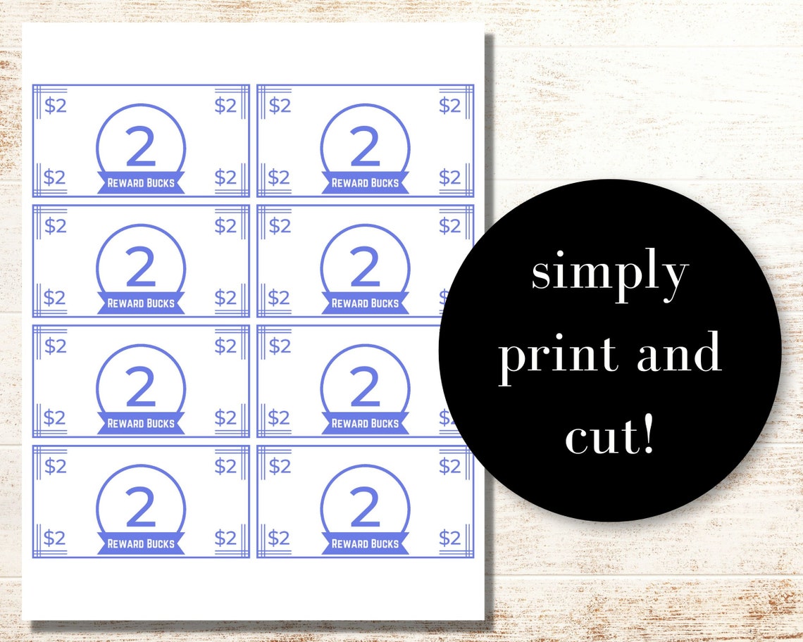 Mom Bucks Printable Play Money for Your DIY Reward System - PDF ...