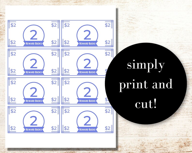 Mom Bucks Printable Play Money for Your DIY Reward System - PDF ...