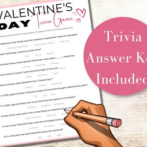 Valentines Trivia Game for Galentines Day, Office Party Game, or Group ...