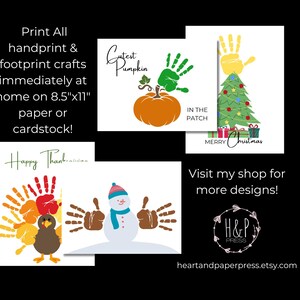 Halloween Handprint Footprint Art Bundle, Daycare Keepsake (digital ...