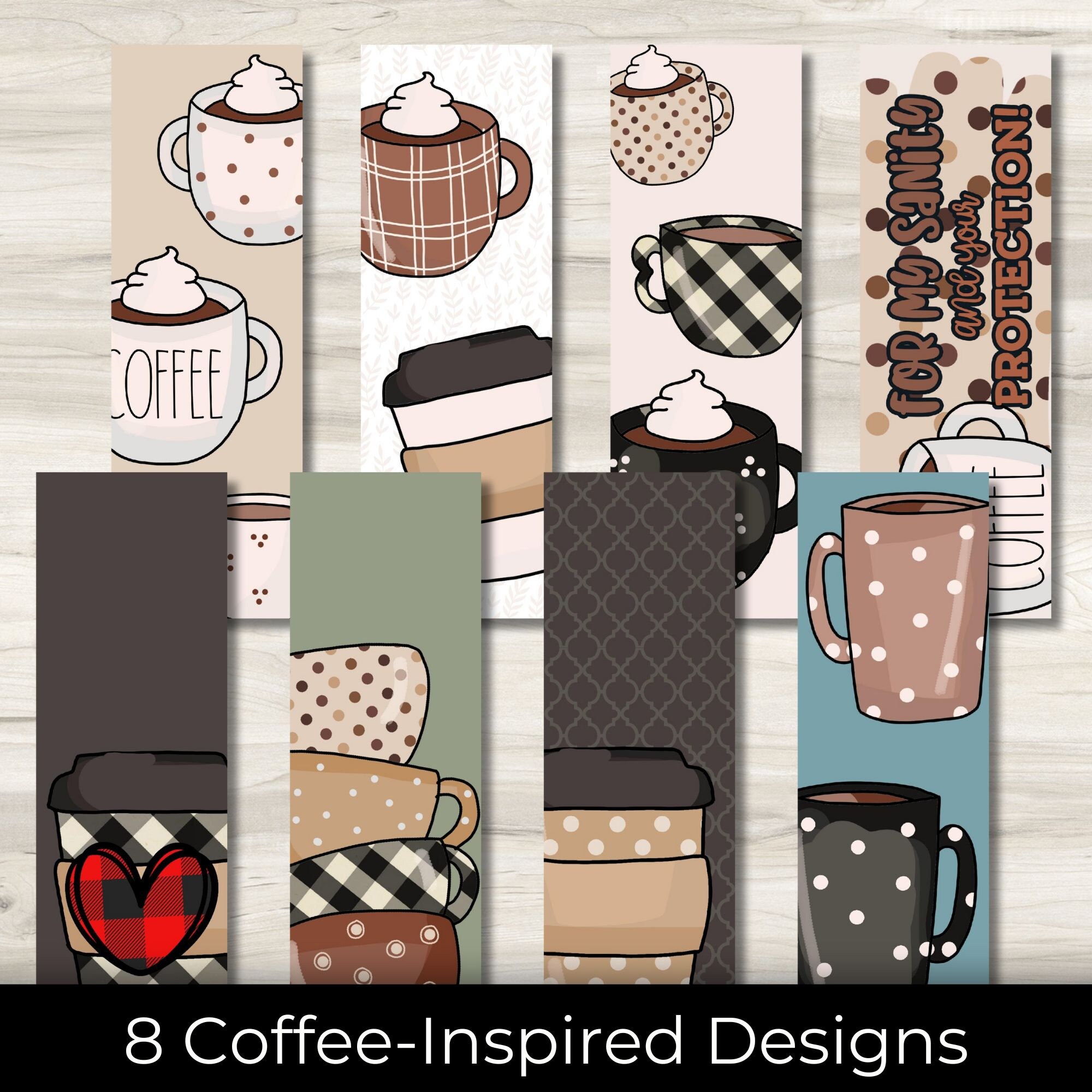 Coffee Bookmarks for Women Men, Coffee Gifts, Digital Printable Unique ...