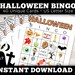 Halloween Bingo Cards, Printable Spooky Bingo, Halloween Homeschool ...
