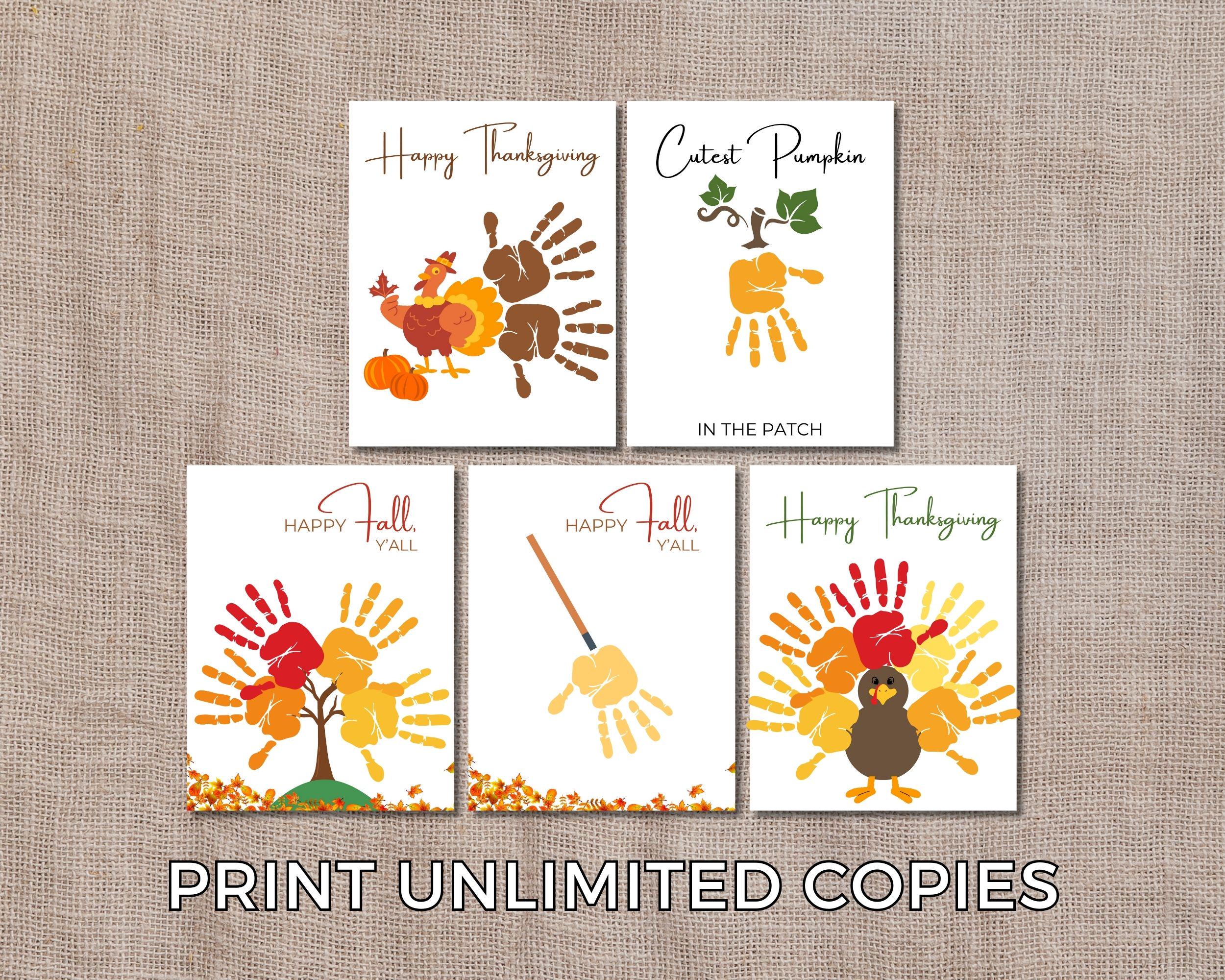 Thanksgiving Handprint Art Bundle, Fall Handprint Crafts, Daycare ...