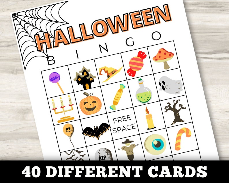 Halloween Bingo Cards, Printable Spooky Bingo, Halloween Homeschool ...