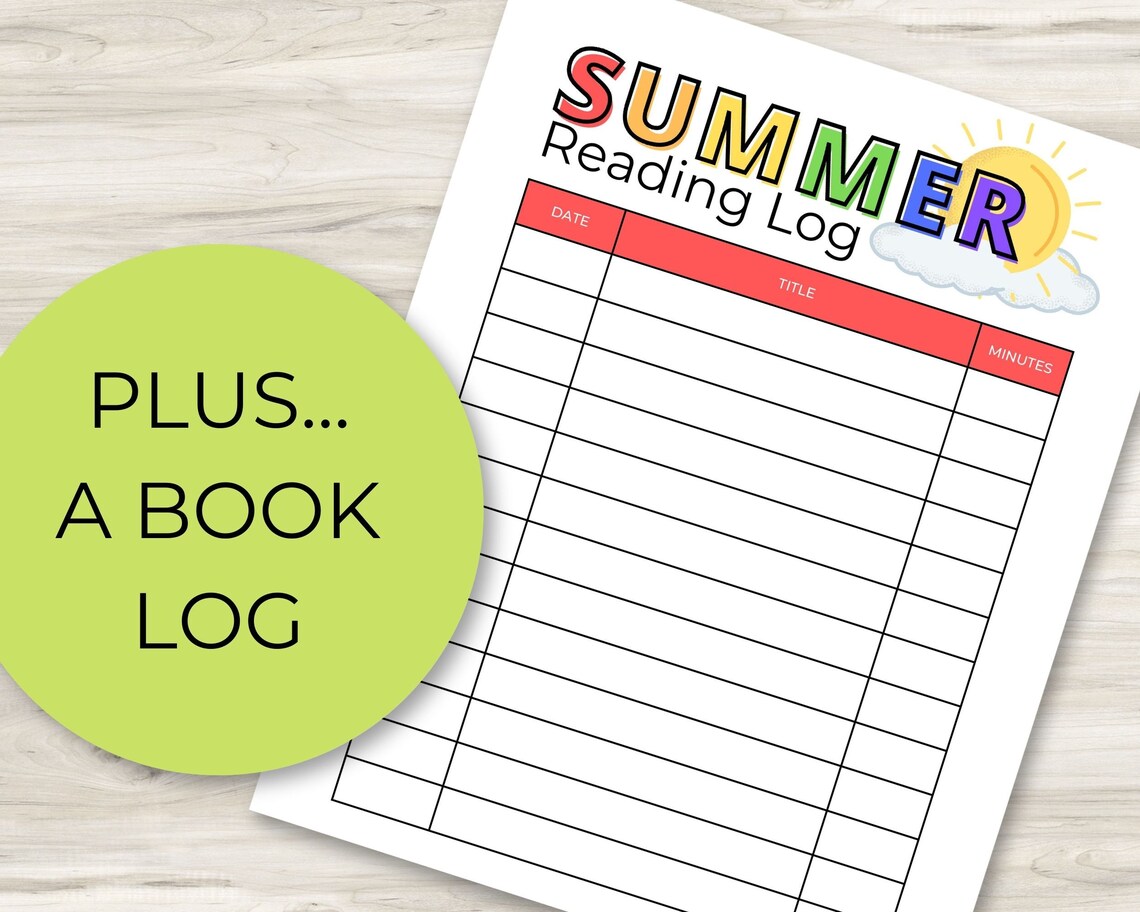 Summer Reading Tracker, Reading Log, PRINTABLE Reading Challenge for ...