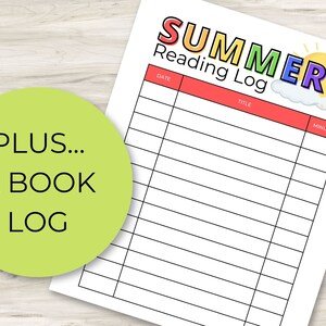 Summer Reading Tracker, Reading Log, PRINTABLE Reading Challenge for ...