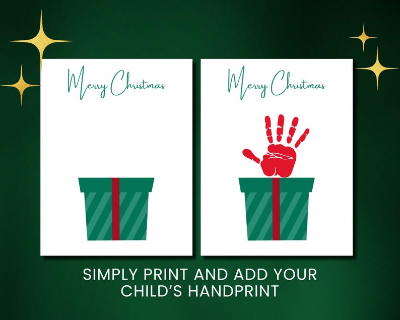 Christmas Handprint Art Bundle, Winter Handprint Crafts, Footprint ...