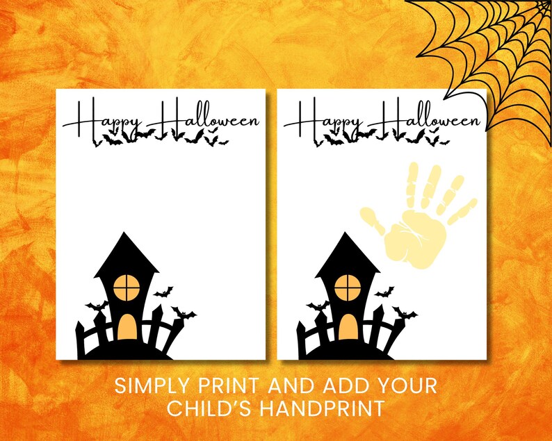Halloween Handprint Craft Bundle, Footprint Halloween Handprint Art ...