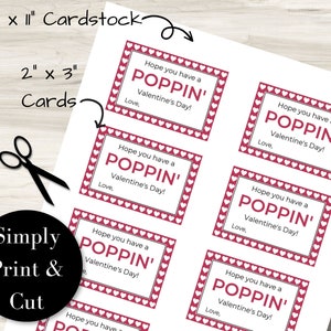 Poppin Valentine Tag Printable, Pop It Valentine Tag, Classroom Popcorn ...