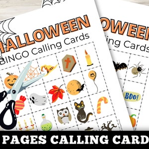 Halloween Bingo Cards, Printable Spooky Bingo, Halloween Homeschool ...