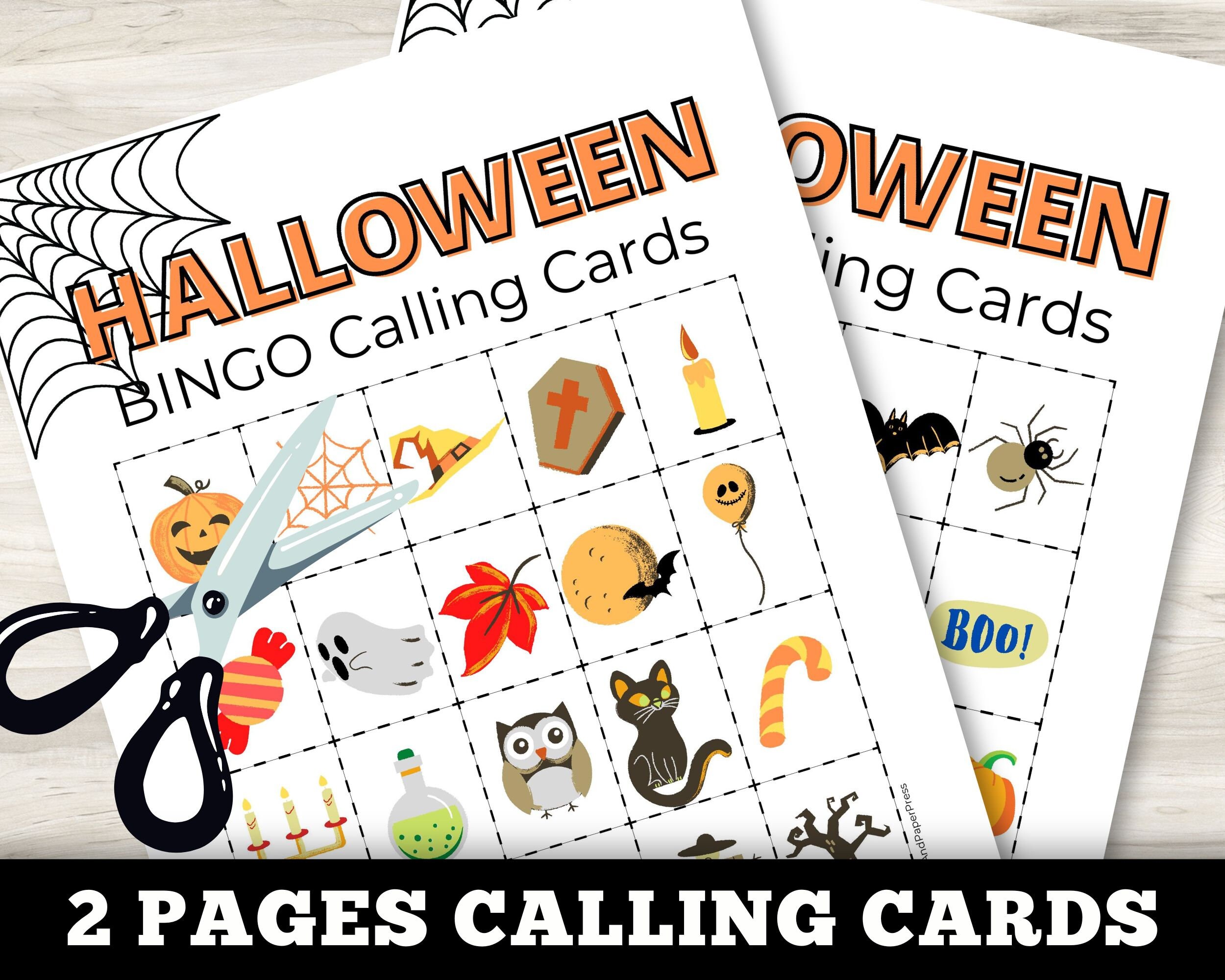 Halloween Bingo Cards, Printable Spooky Bingo, Halloween Homeschool ...
