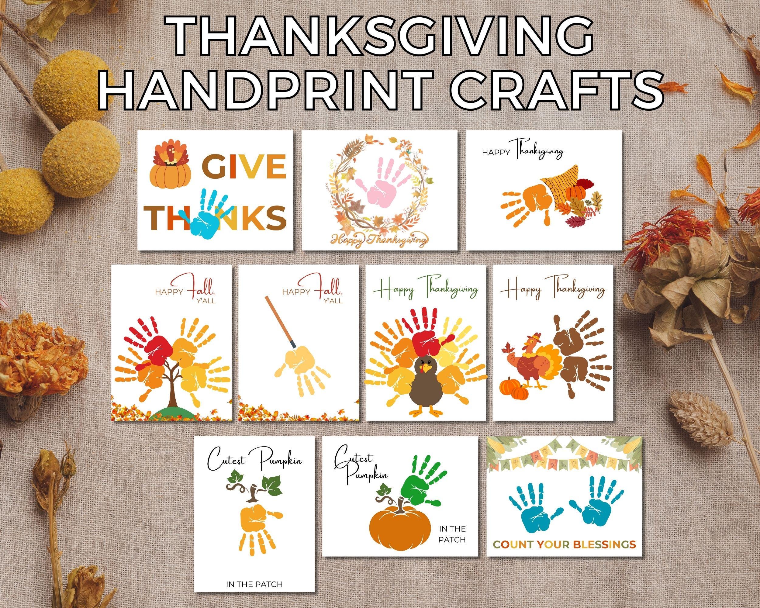 Thanksgiving Handprint Art Bundle, Fall Handprint Crafts, Daycare ...