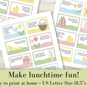 Easter Lunch Box Jokes for Kids, Spring Lunchbox Notes, Lunch Box Notes ...