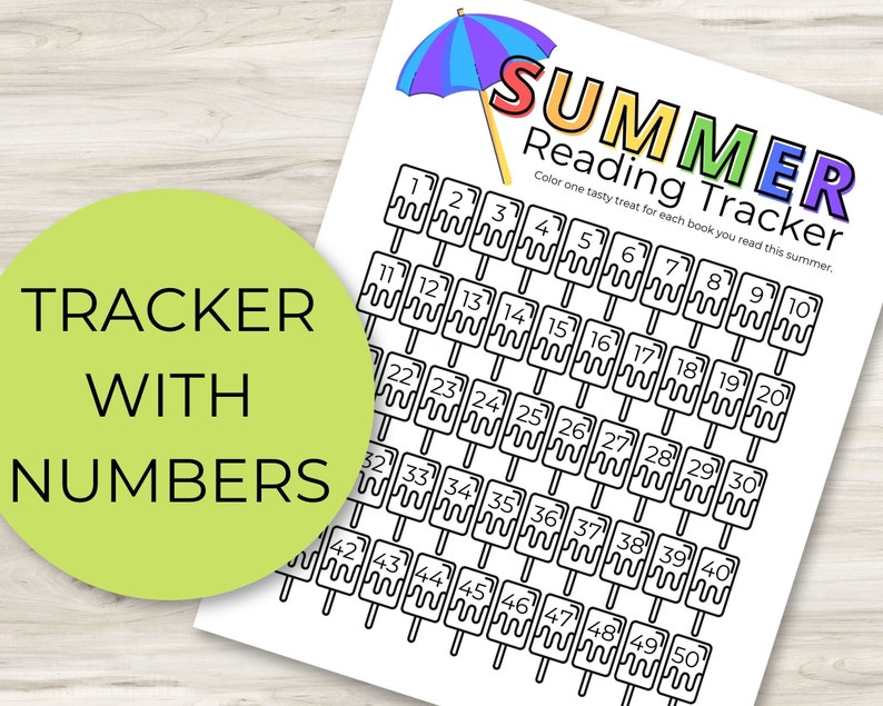 Summer Reading Tracker, Reading Log, PRINTABLE Reading Challenge for ...