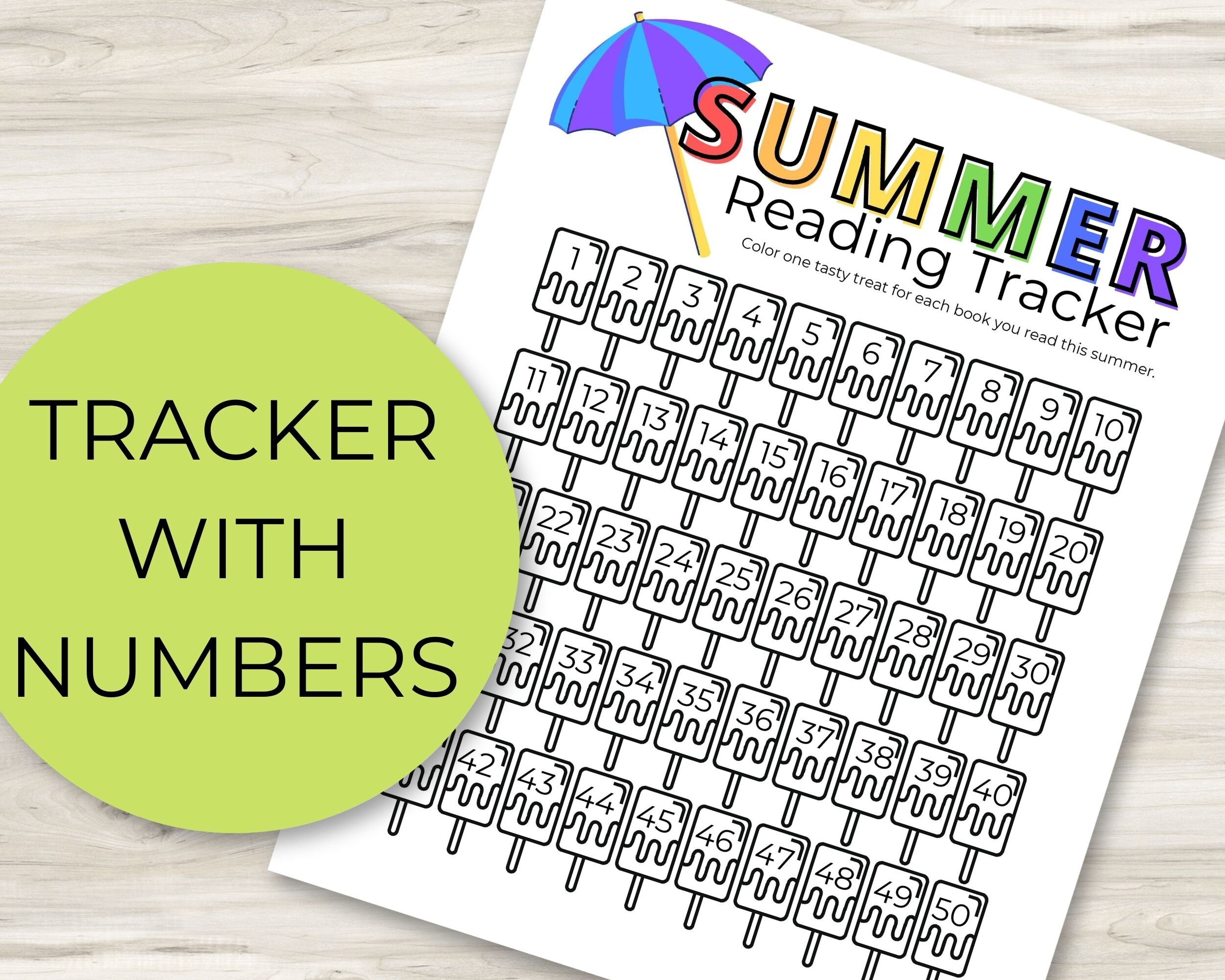 Summer Reading Tracker, Reading Log, PRINTABLE Reading Challenge for ...