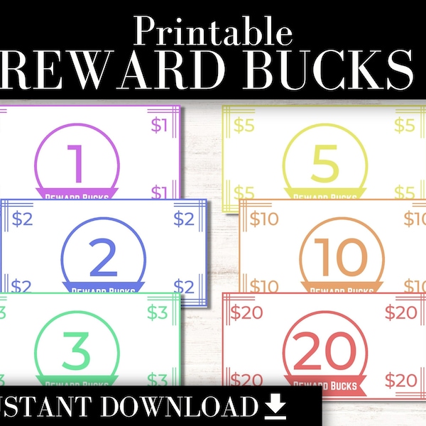 Reward Bucks Template - Etsy
