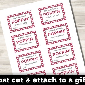 Poppin Valentine Tag Printable, Pop It Valentine Tag, Classroom Popcorn ...