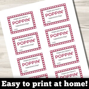 Poppin Valentine Tag Printable, Pop It Valentine Tag, Classroom Popcorn ...