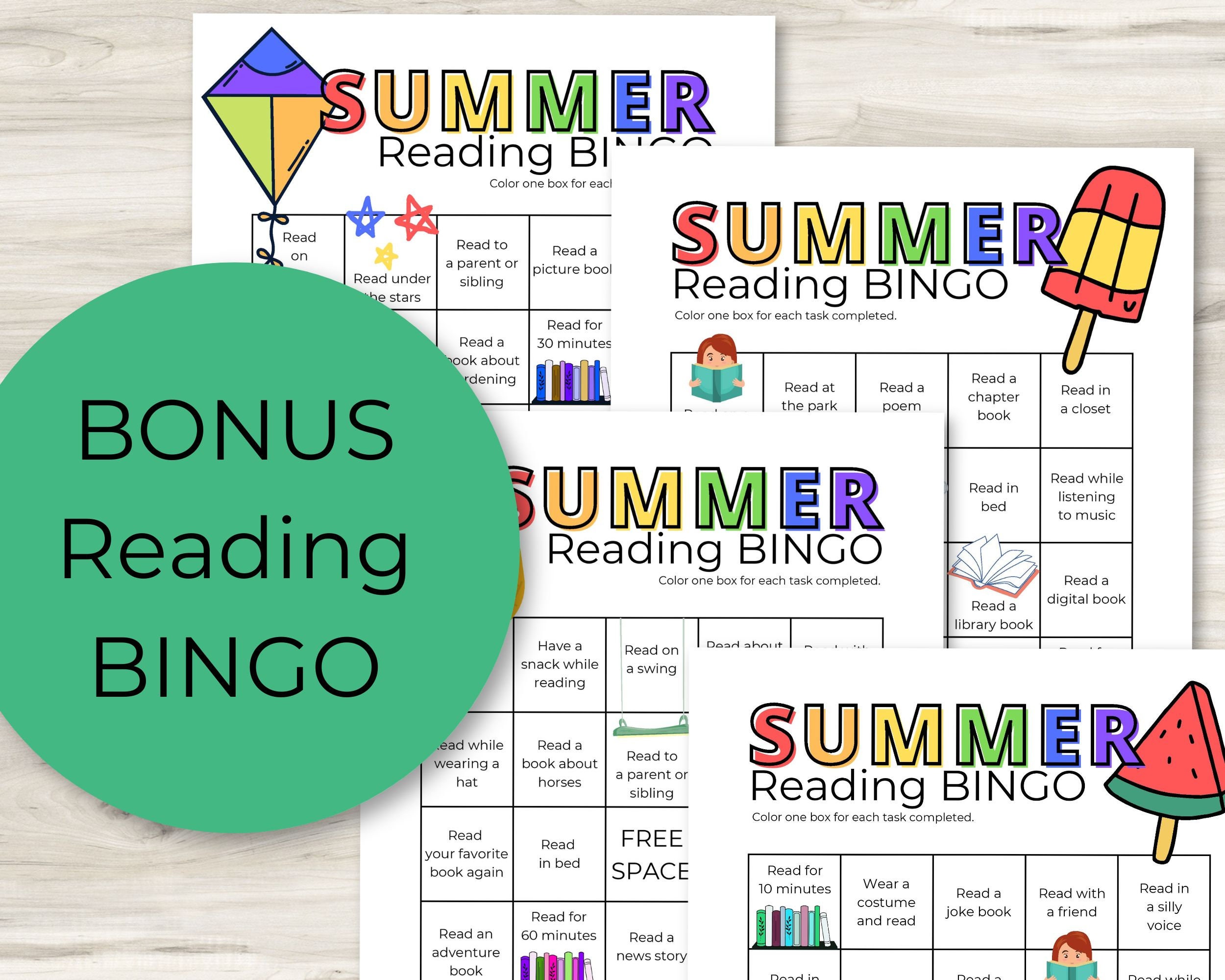 Kindergarten Summer Review PRINTABLE Bundle BONUS Summer Reading ...