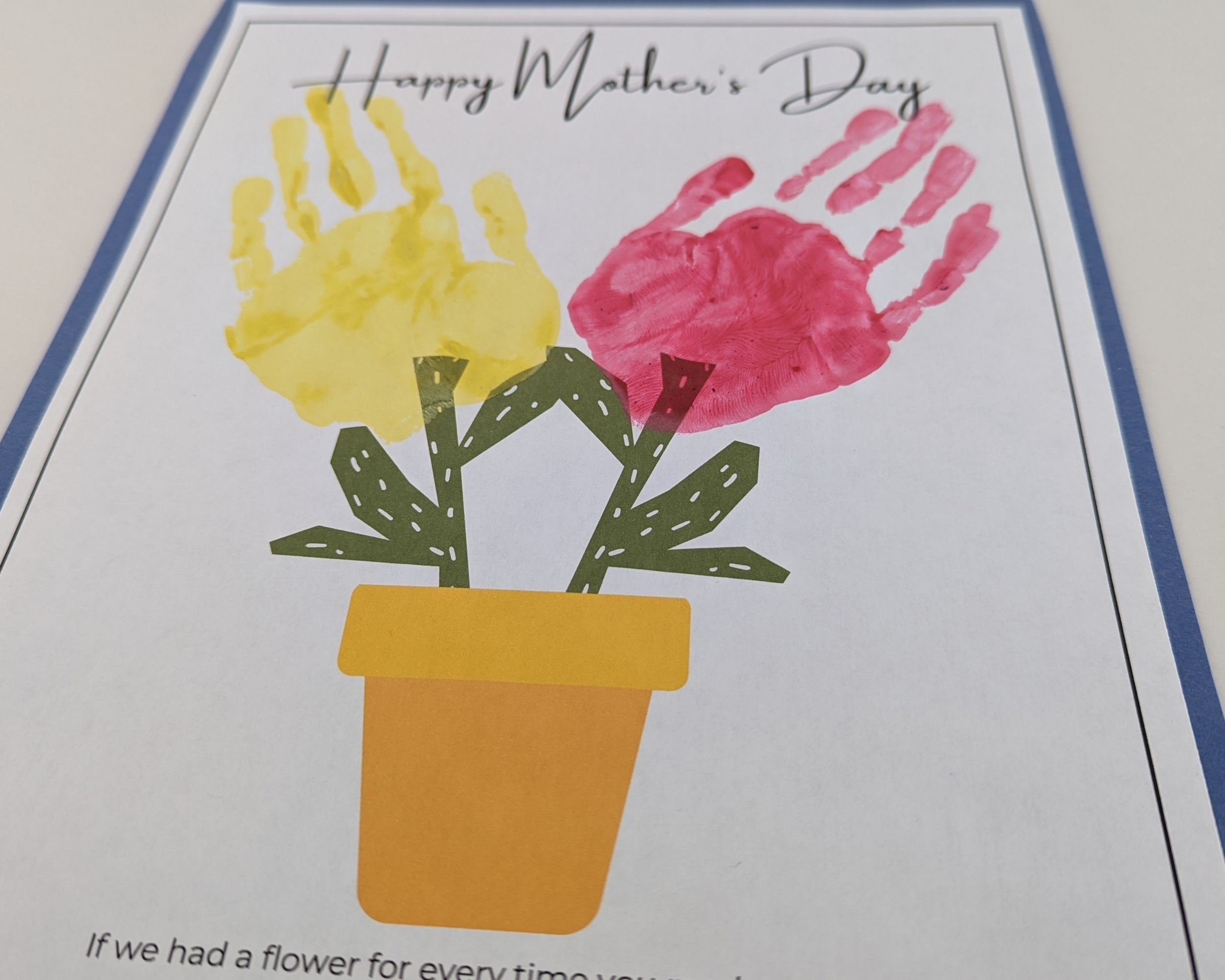 Flower Handprint Art, Mother's Day Crafts, Last Minute Mother's Day ...