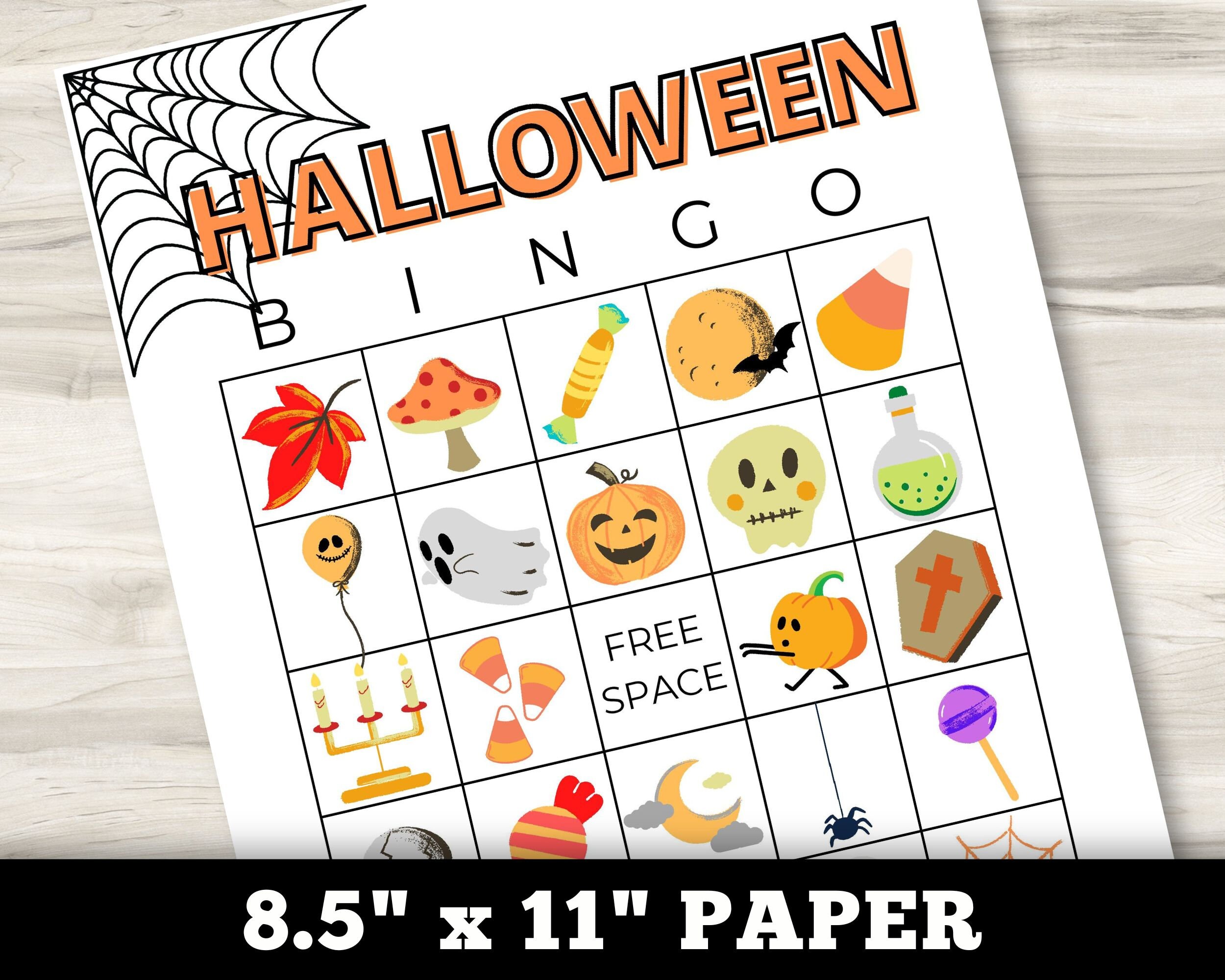 Halloween Bingo Cards, Printable Spooky Bingo, Halloween Homeschool ...