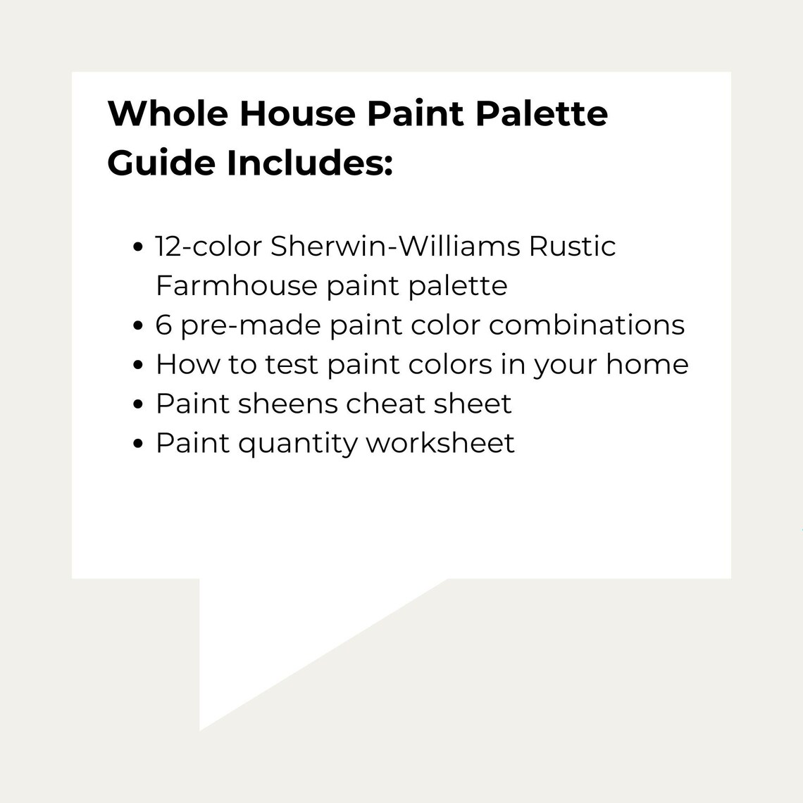 Rustic Farmhouse Paint Palette, Whole House Paint Palette Sherwin ...