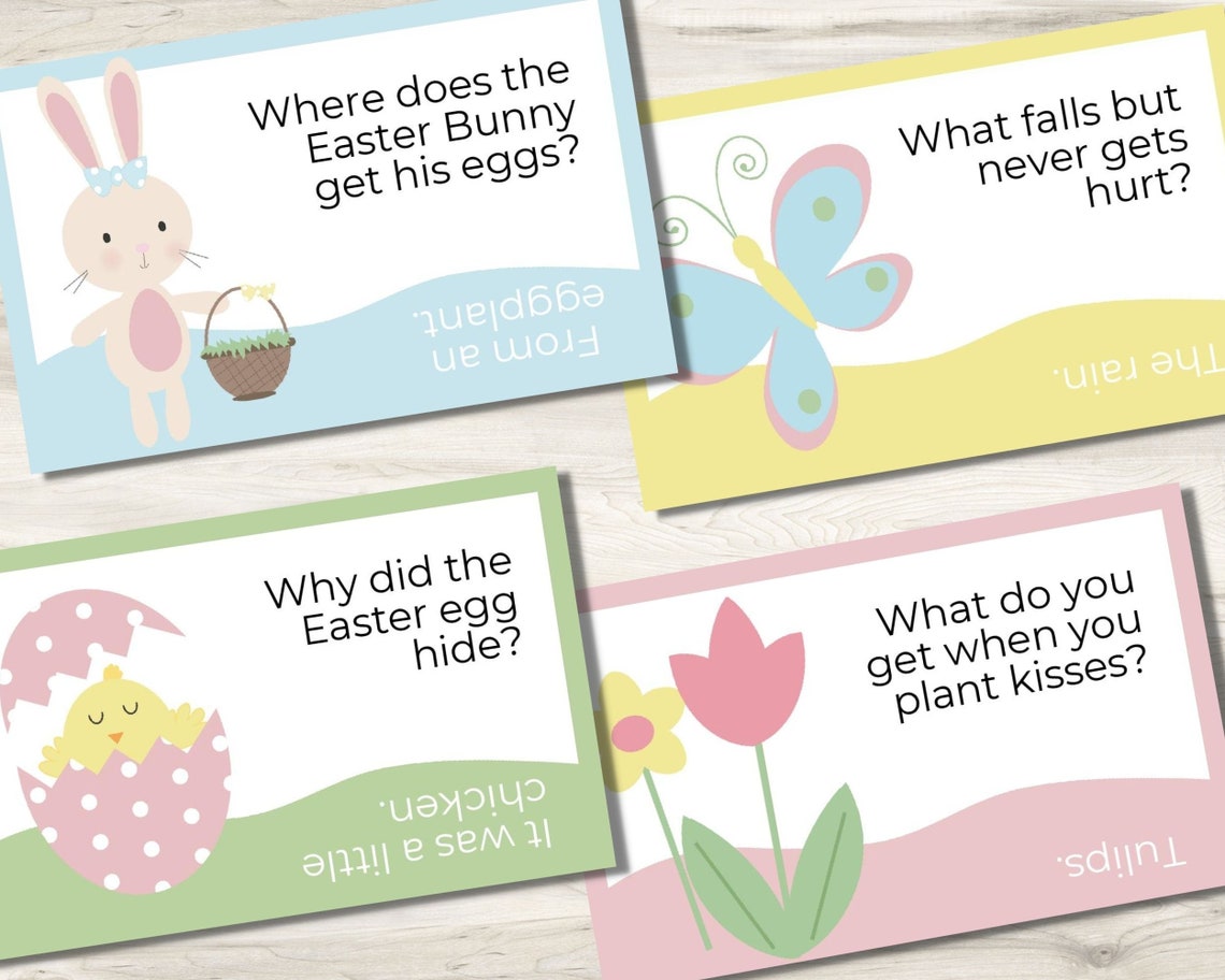 Easter Lunch Box Jokes for Kids, Spring Lunchbox Notes, Lunch Box Notes ...