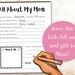 All About My Mom Printable Letter, Gift From Child, Mother's Day Craft ...