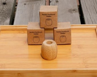 Bamboo Toothbrush Holder - Etsy