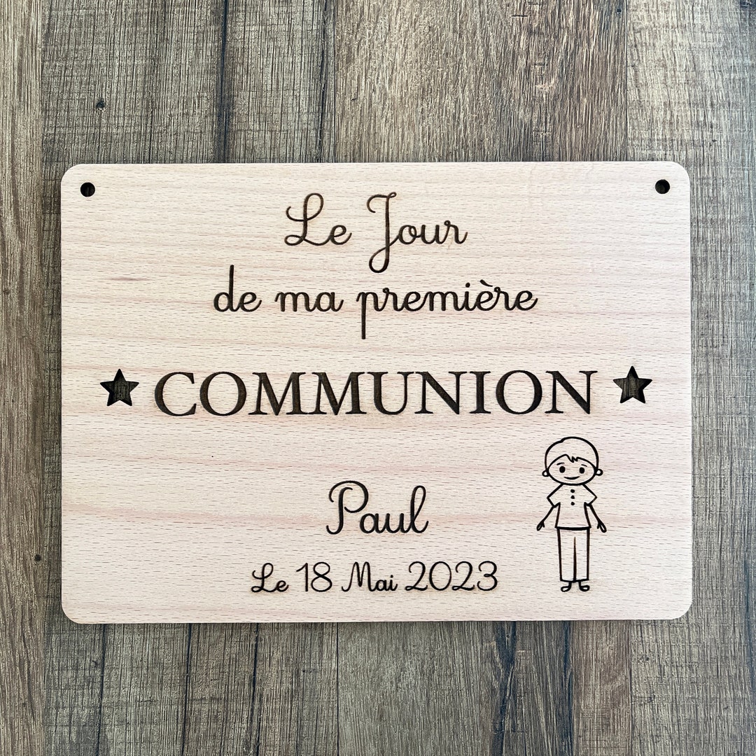 Pancarte ou carte étape communion, cadeau communion ou baptême - Etsy ...