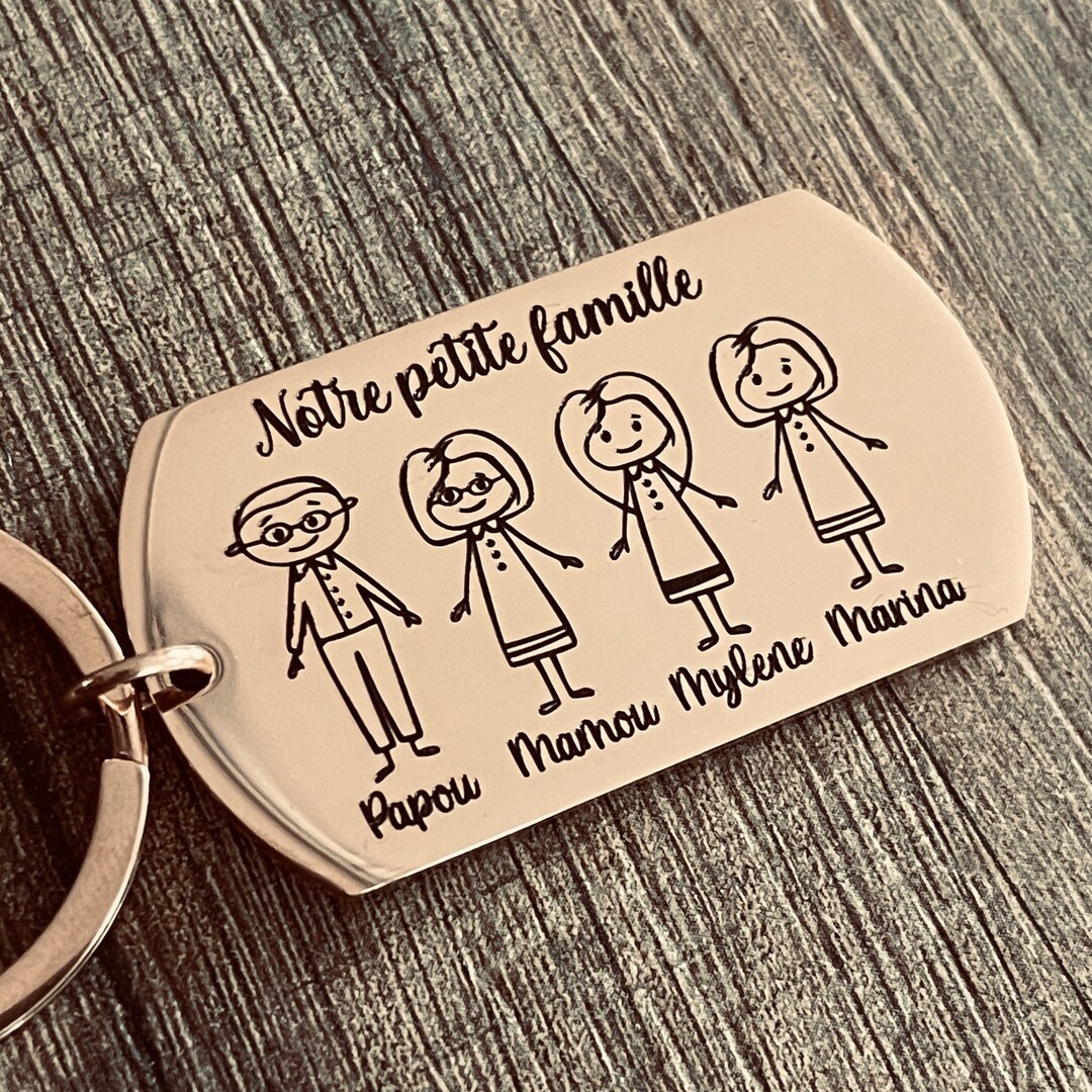 Personalized Family Key Ring in Stainless Steel Mirror Christmas Gift ...