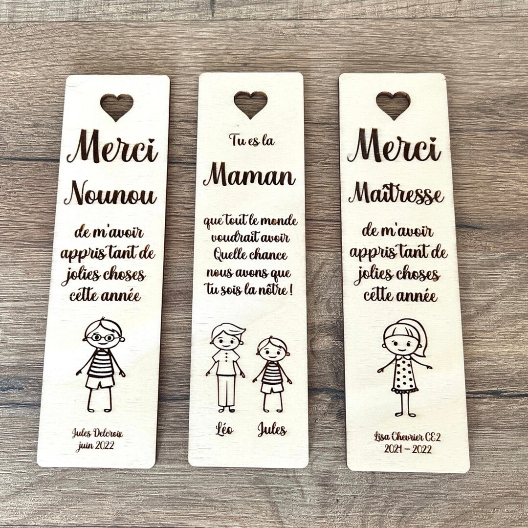Personalized Wooden Bookmark, Father's Day Gift, Mother's Day Gift ...