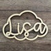 Personalized Wooden First Name in a Cloud: Wall or Door Decoration for ...