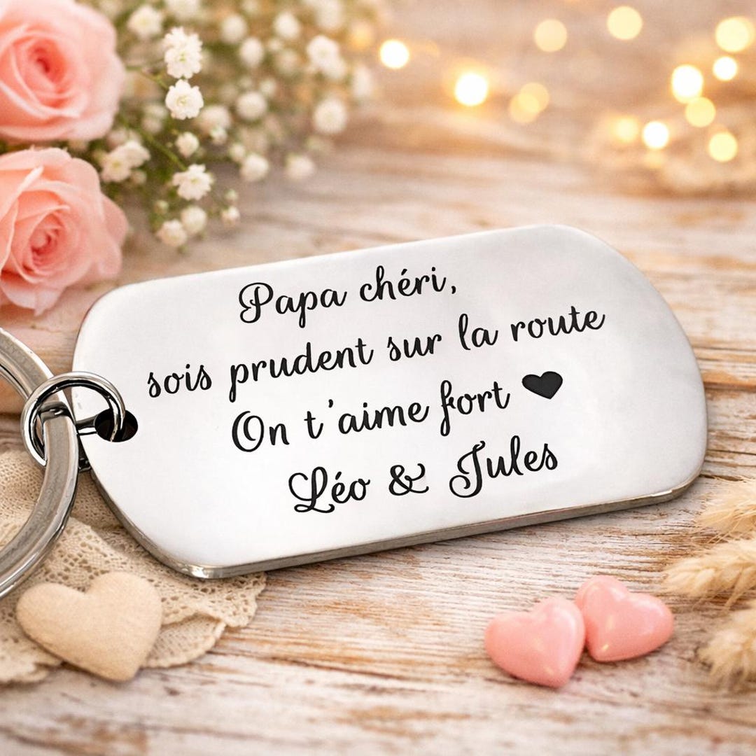 Personalized Keychain With Engraved Text Message in Mirror-finish ...