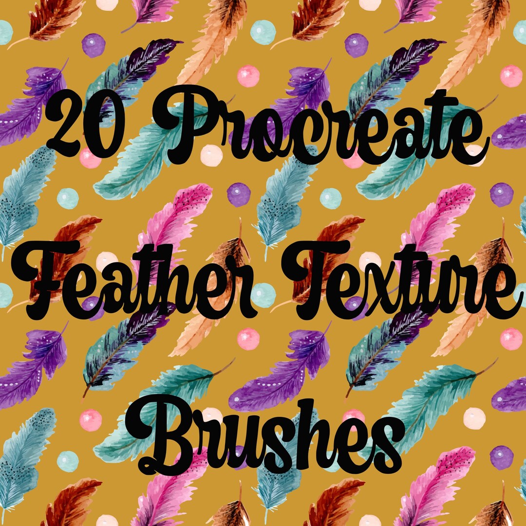 20 Feather Texture Procreate Brushes - Etsy