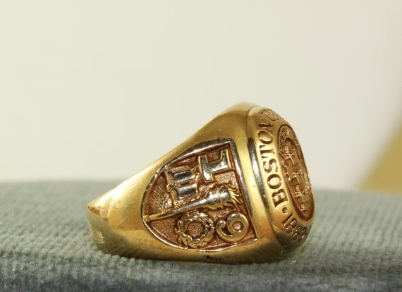 Boston University 14K Solid Gold Class Ring 1869-1969 - Gem
