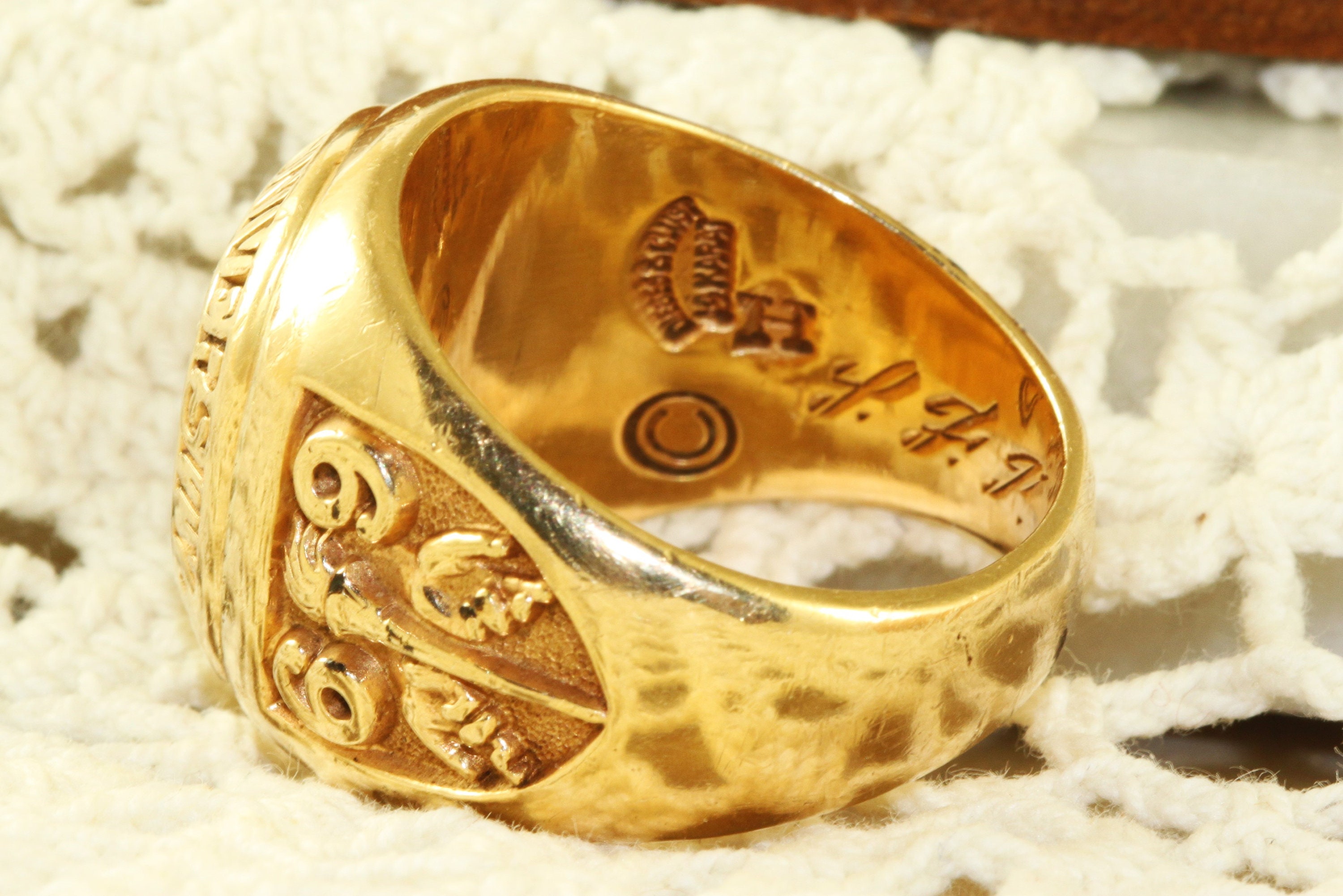 Boston University 14K Solid Gold Class Ring 1869-1969 - Etsy