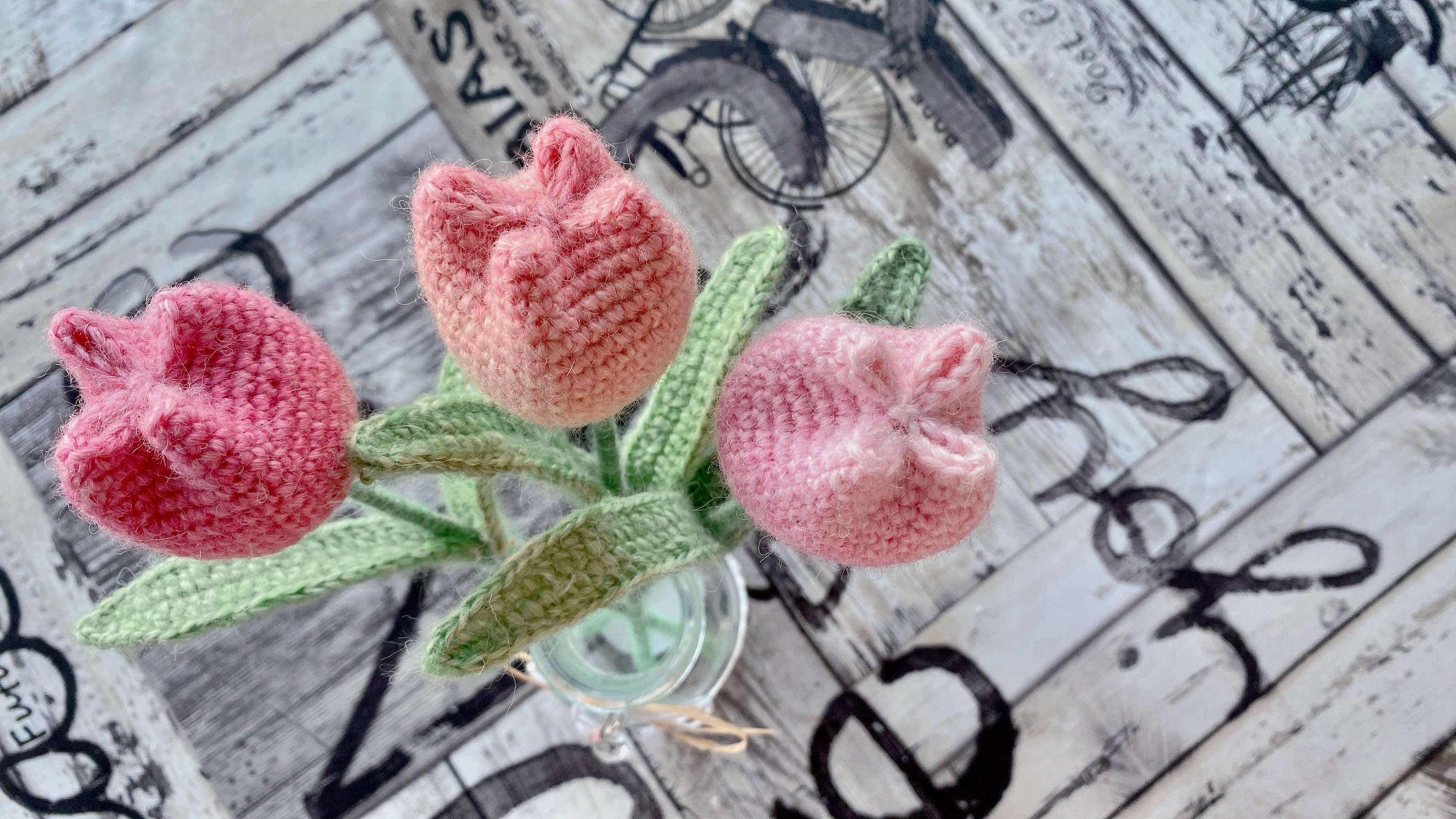 Crochet Coloring Tulips With Hand Dyes Gradient Rainbow Mohair Cake ...