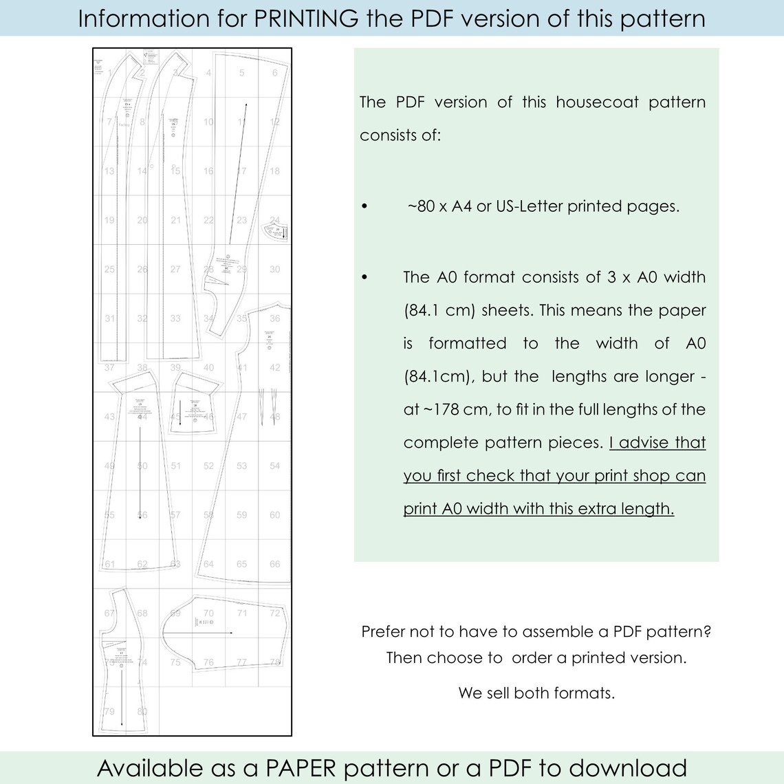 1950s Housecoat Sewing Pattern. Housecoat With Shawl Collar - Etsy